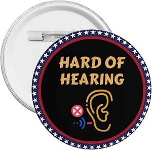 Amazon.com: I Am Deaf Hearing Impaired Button Pins Buttons Badges Pins ...