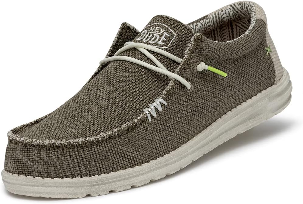 Amazon.com | HEYDUDE Men's Wally Braided, Fossil Size 11 | Lightweight ...