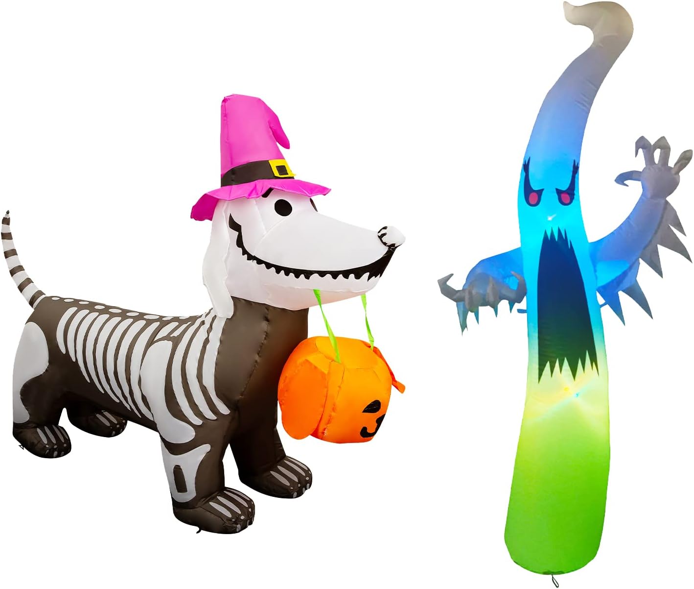Amazon.com: GOOSH Halloween Inflatable Outdoor 6 FT Colorful Dimming ...
