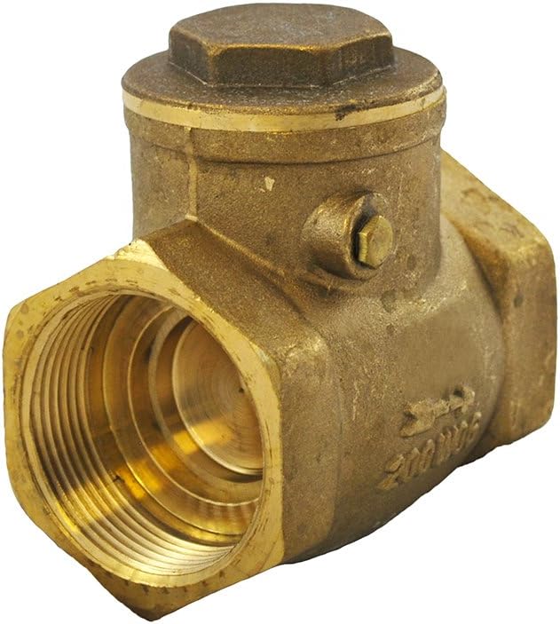 Amazon.com: 1/2" inch Brass Threaded Swing Check Valve - Valve USA Inc ...