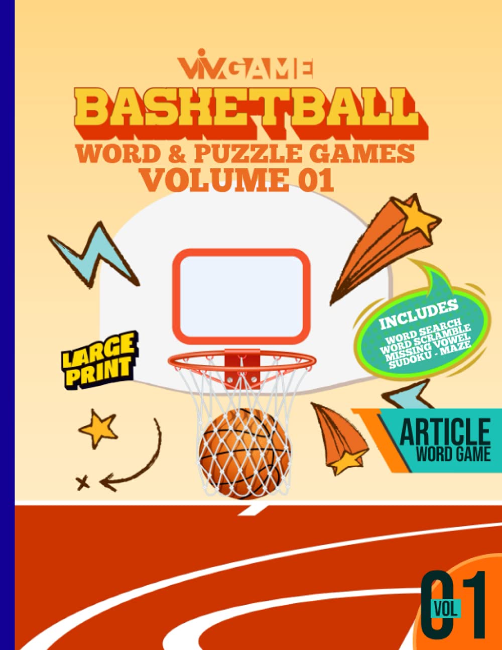 Basketball Article Word Game Volume 01 120 Puzzles Large Print ...