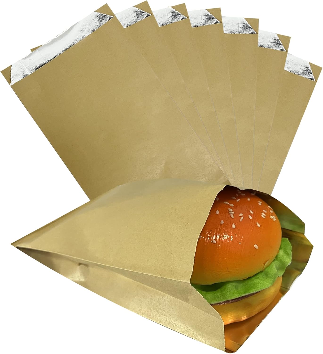 Amazon.com: Aluminum Foil Hamburger Sleeves-Water and Grease Resistance ...