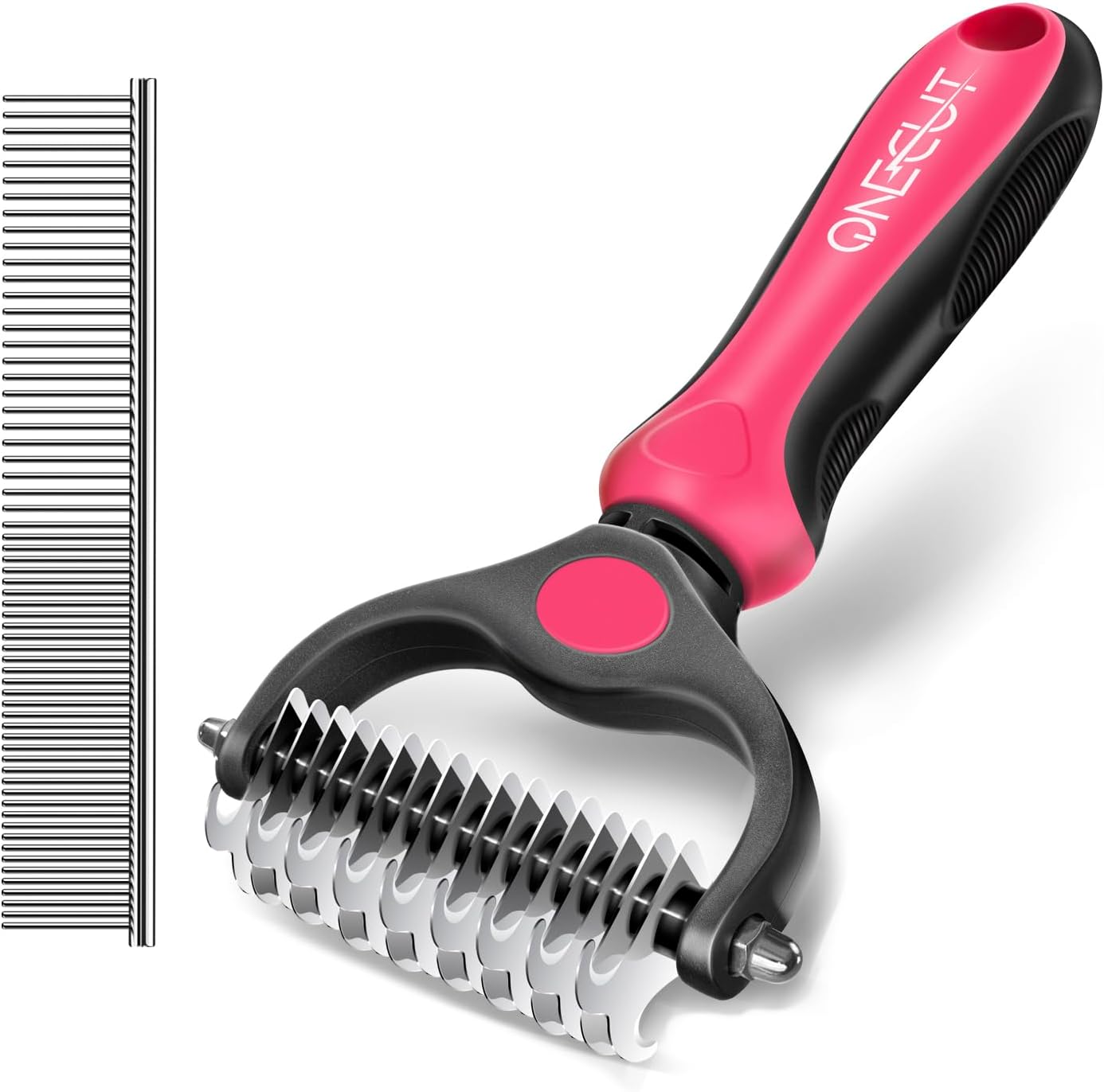 Pecute Grooming Dematting Comb Tool Kit - Double Sided Blade Rake Comb ...