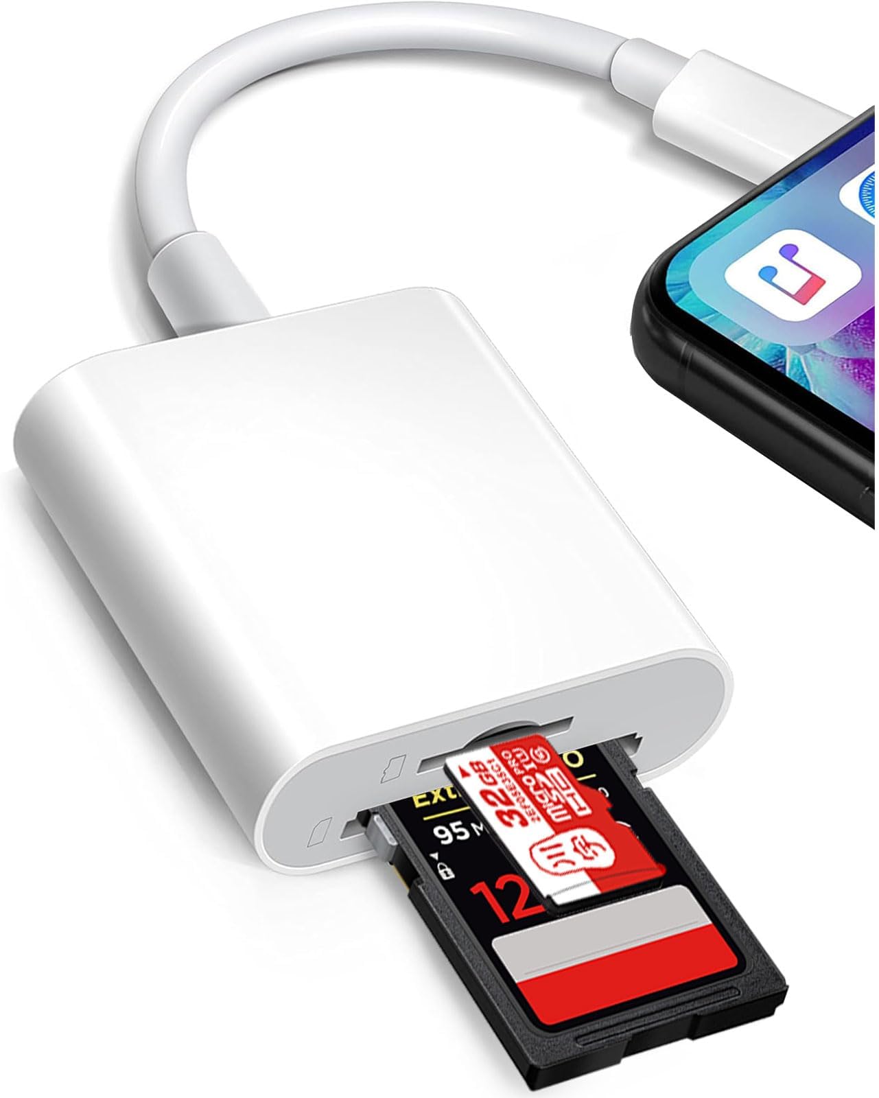 SD Kartenleser für das iPhone, die beide SD TF-Speicher gleichzeitig ...