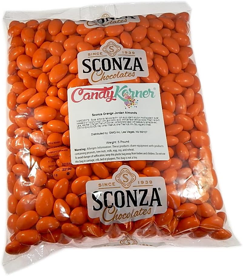 Amazon.com : Jordan Almonds - Candy Coated Almonds - Orange - Top Grade ...