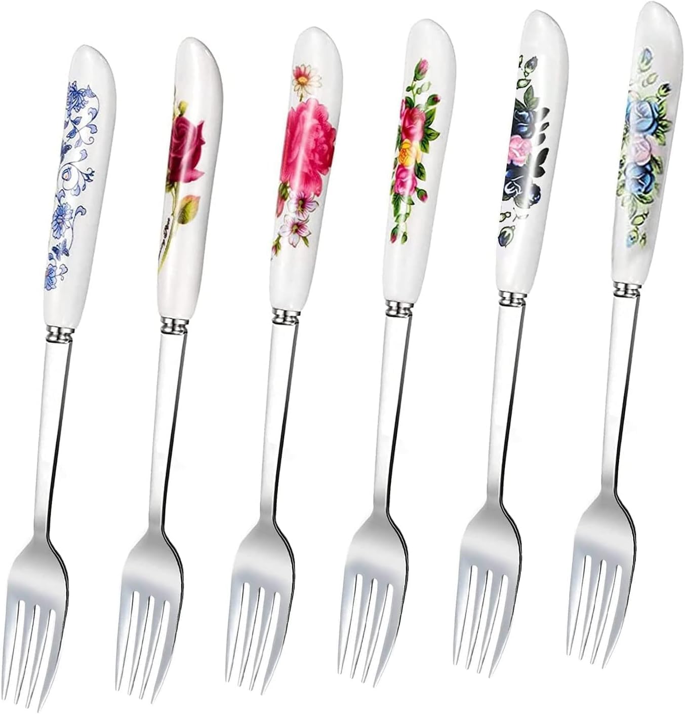 Amazon.com: 6Pcs Dinner Stainless Steel Forks Silverware - Dinner Fork ...