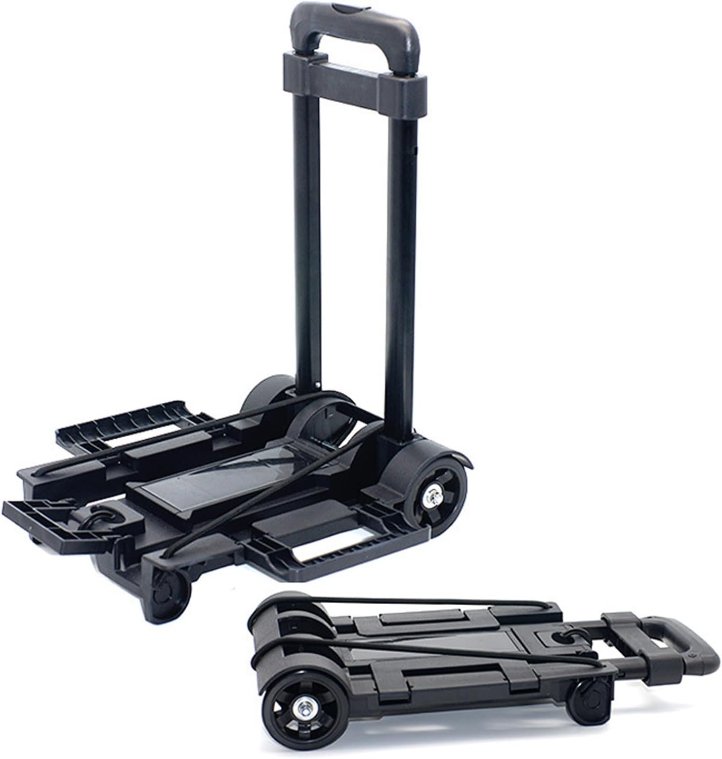 FRYPLS Folding Hand Truck, with 2 Wheels,Foldable Luggage，Cart with ...