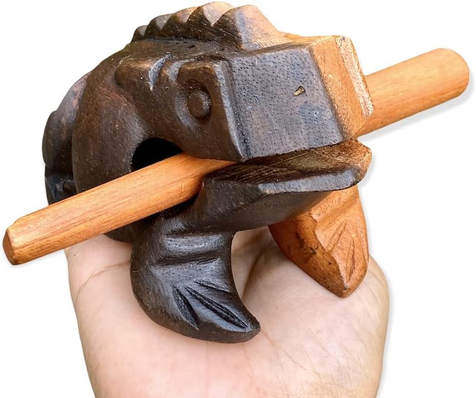 Amazon.com: 5 Inch Classic Handmade Percussion Instruments Wooden Frog ...