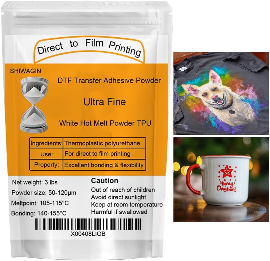 Amazon.com: Extra Volume 3 lbs Ultra Fine DTF Powder - DTF Transfer ...