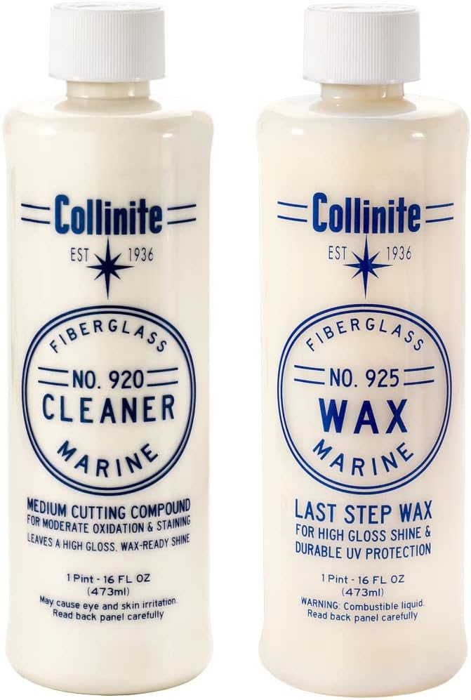Amazon.com: Collinite 920 Fiberglass Boat Cleaner & 925 Fiberglass Boat ...