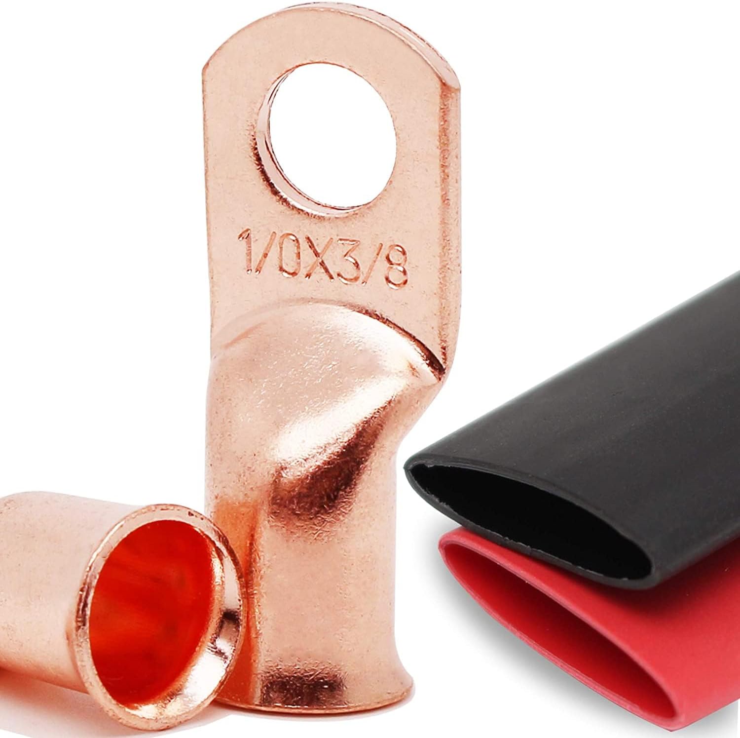 60pcs AWG Battery Cable Lugs 2 4 6 Gauge UL Listed Heavy Duty Wire Lugs ...