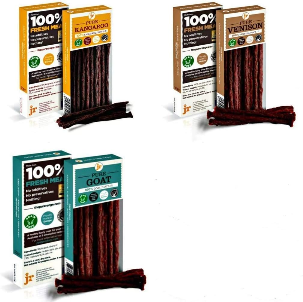 JR Pet Products Pure Dried 100% Fresh Meat Dog Treat Sticks Gluten ...