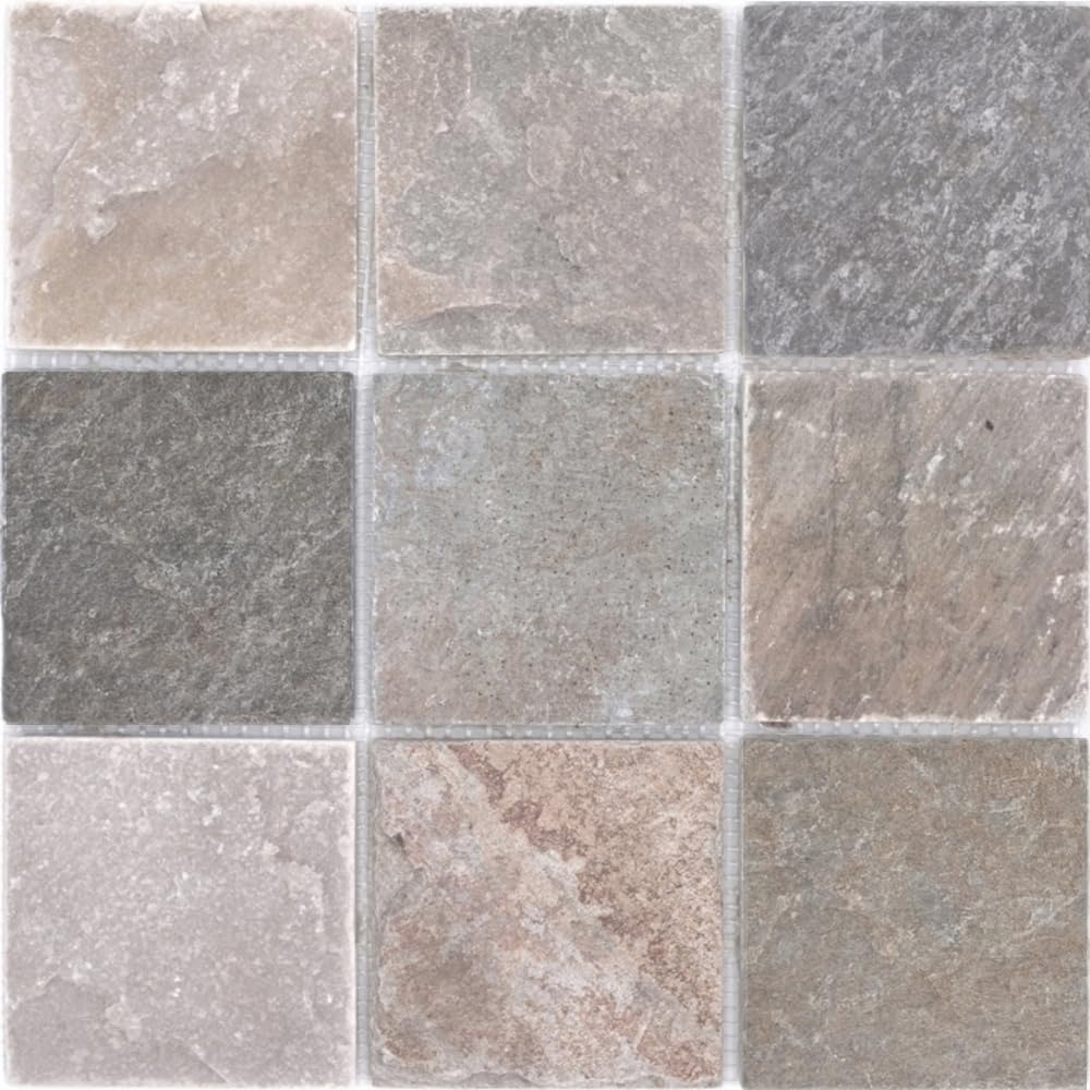 Quartzite Mosaic Tiles 5/8" X 5/8" Square | Blue Ronse Polished
