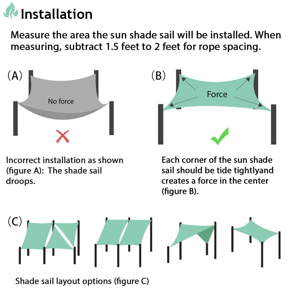 Snapklik.com : SunnyRoyal Sun Shade Sail 6x6 Rectangle Shade Sail ...