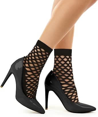 Amazon.com: Benefeet Sox Womens Fishnet Ankle Socks Girls Funny Crazy ...