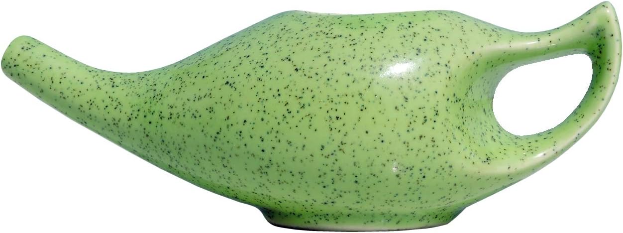 HealthGoodsIn - Porcelain Ceramic Neti Pot for Nasal Cleansing Freckle ...