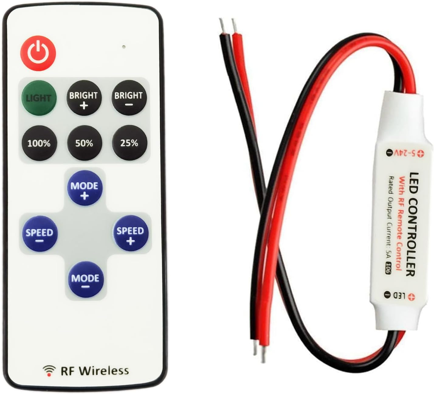 Taikuwu 2 Stücke LED Streifen Controller LED Strip Dimmer Kontroller DC ...