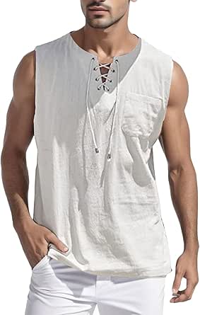 Amazon.com: Mens Tank Tops Beach Men's Hawaiian Swim Sleeveless Shirts ...