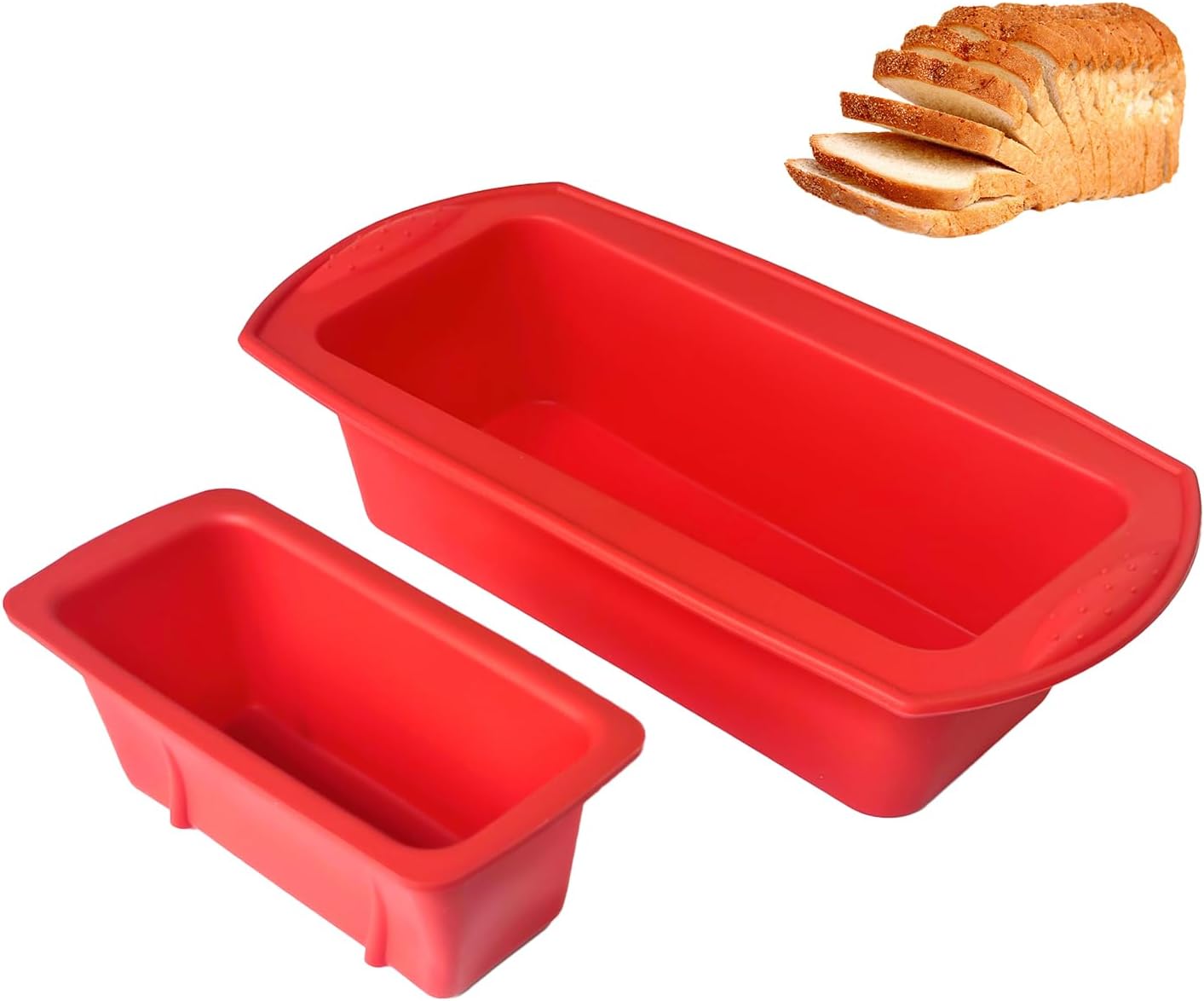 Anaeat Silicone Mini Bread and Loaf Pans Set of 3, Non-Stick loaf Pans ...