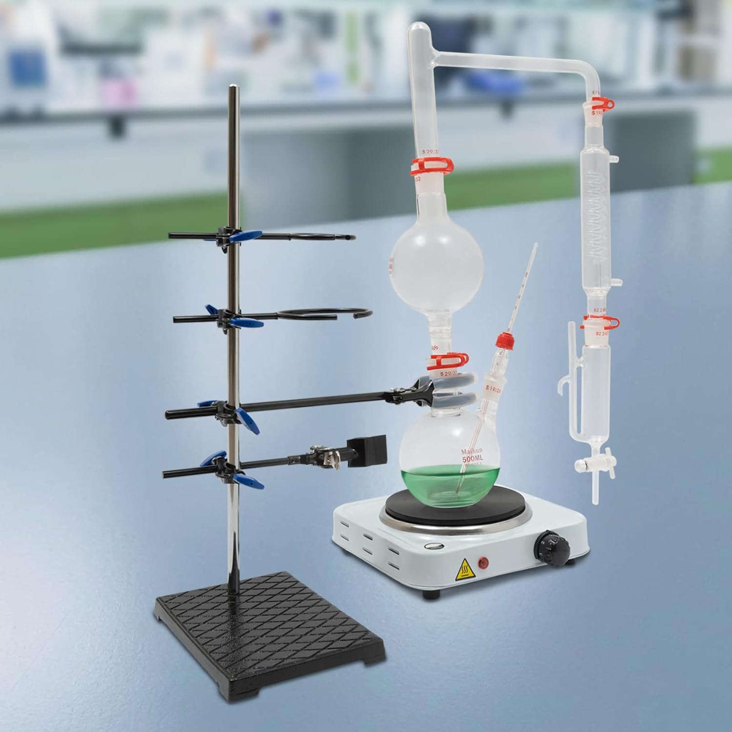 Essential Oil Distillation Apparatus with Condenser + Hot Stove ...