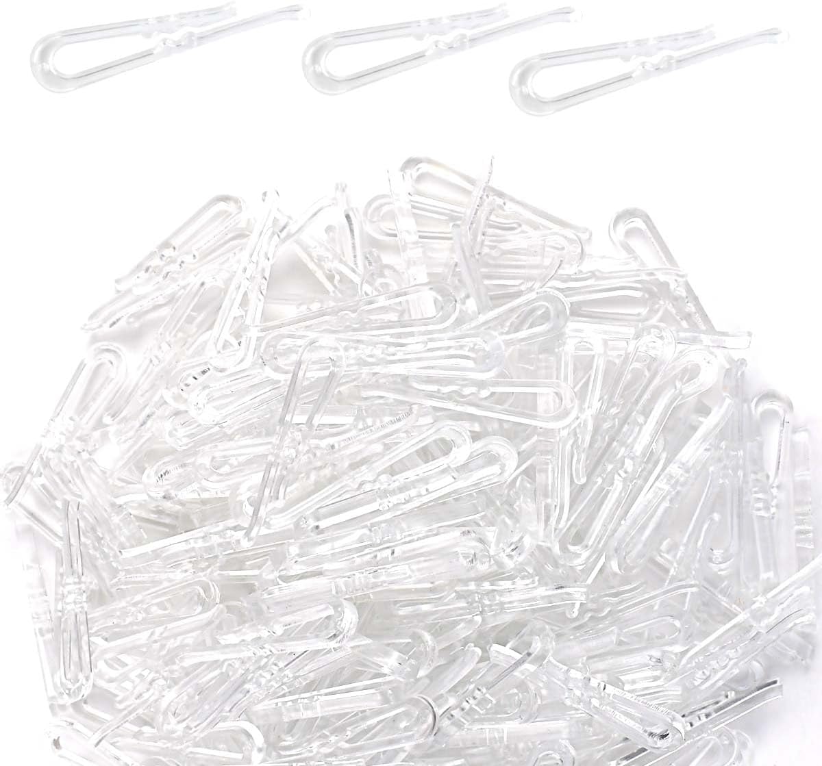 Amazon.com: Heatoe 1000 pcs Durable U Shape Plastic Clothespins Clear ...