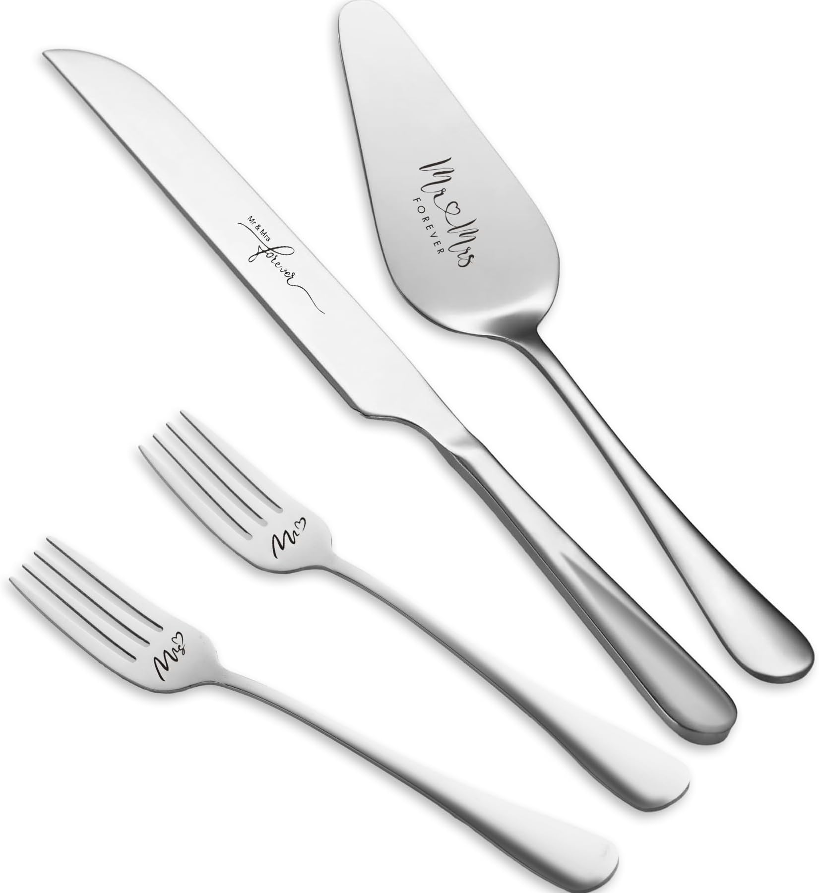 Amazon.com | HISSF Cake Knife and Server Set,18/10 Stainless Steel Cake ...