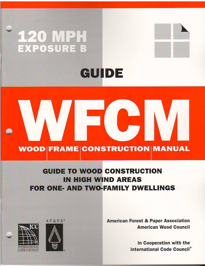 Wood Frame Construction Manual High Wind Guide 120 MPH for One- And Two ...