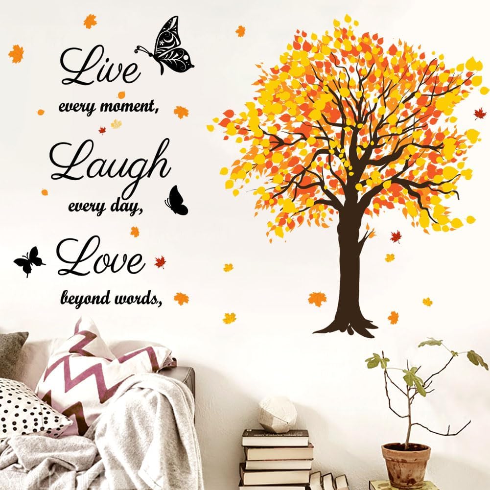 Amazon.com: Maple Tree Family Inspirational Quotes Vinyl Wall Decal ...