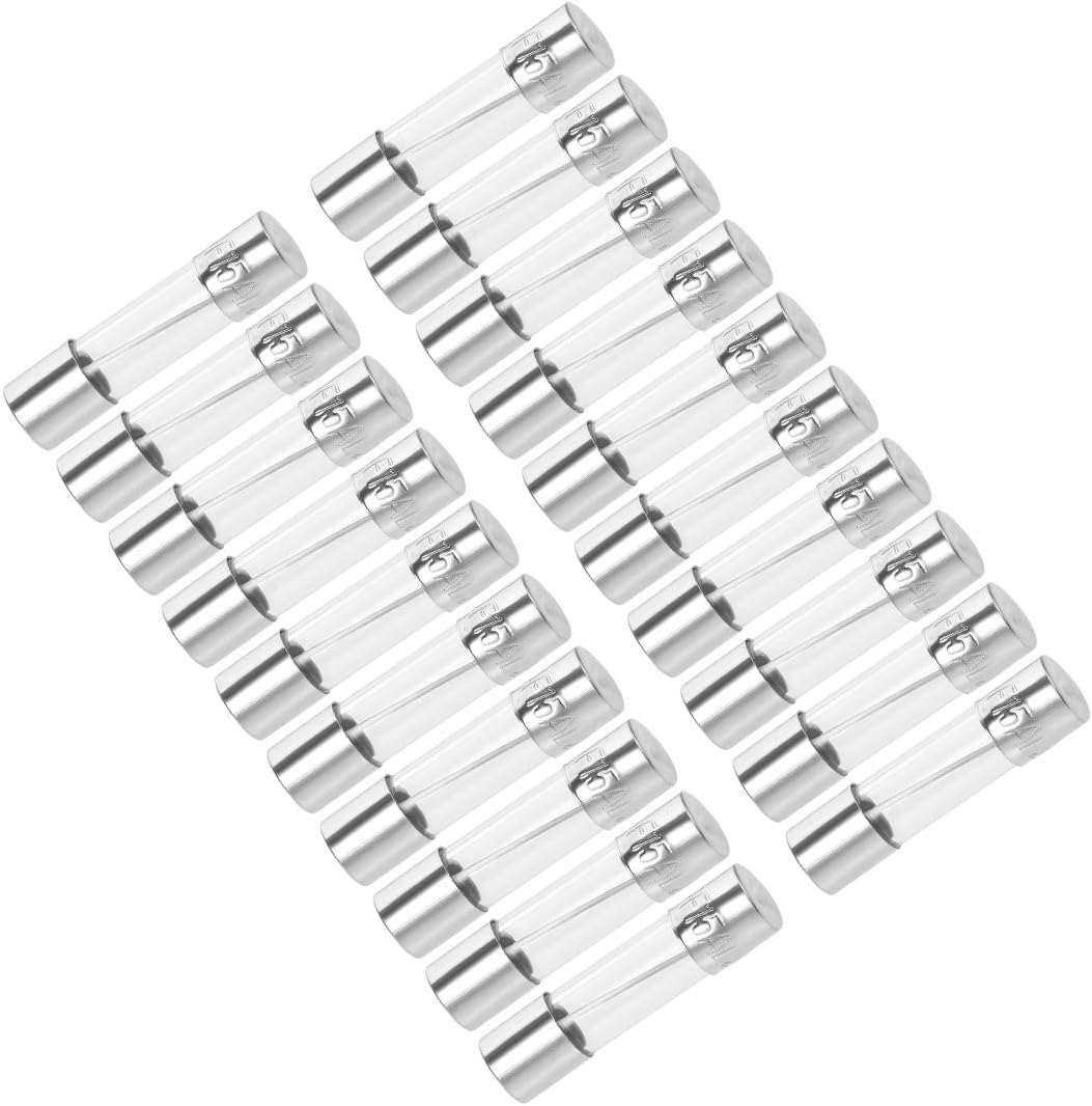 Amazon.com: uxcell Fuses 20A DC 32V 6x32mm Stereo Audio Alarm Amplifier ...