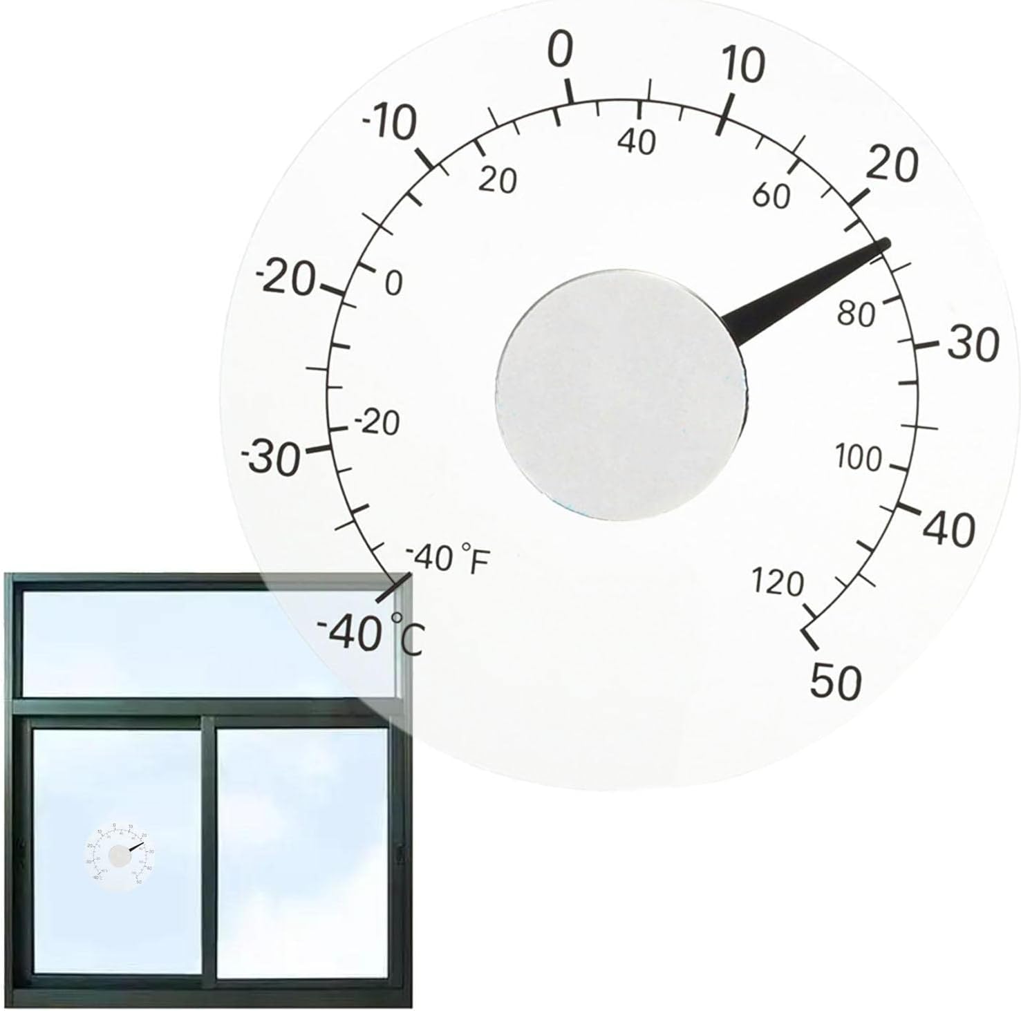 Outdoor Thermometer Window,Temperature Meter -Adhesive | Weather ...