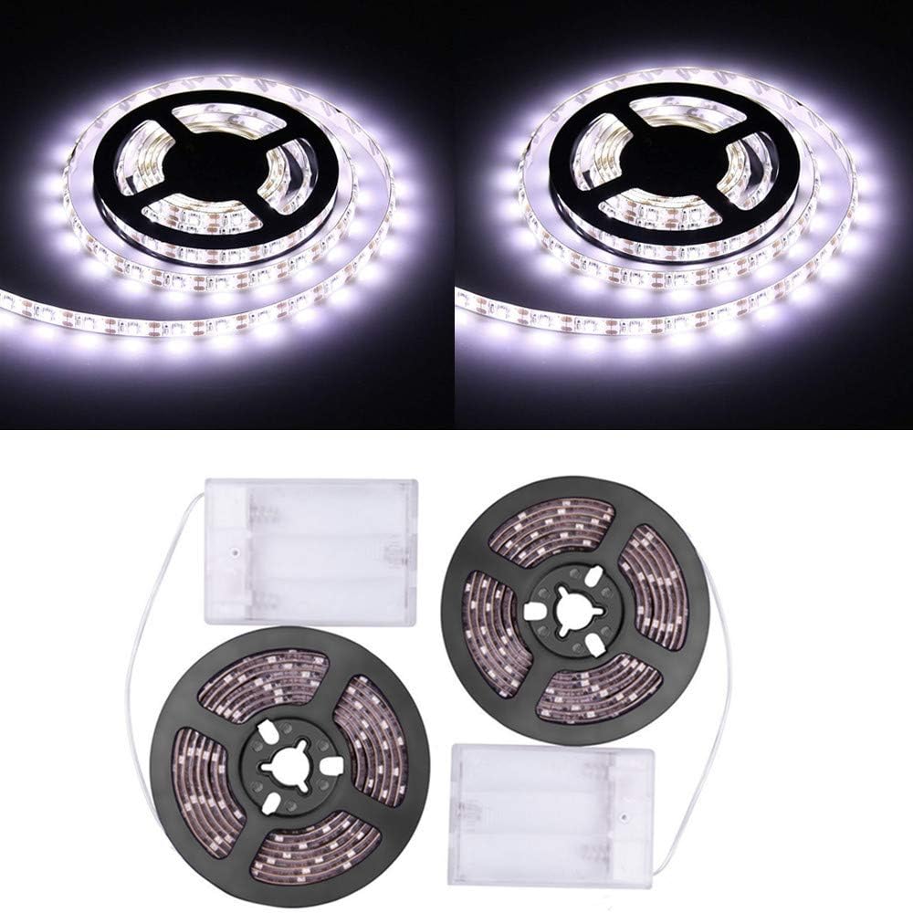 Sunboia LED Strip Light 2Pack,Flexible Strip Light 1m Battery Operated ...