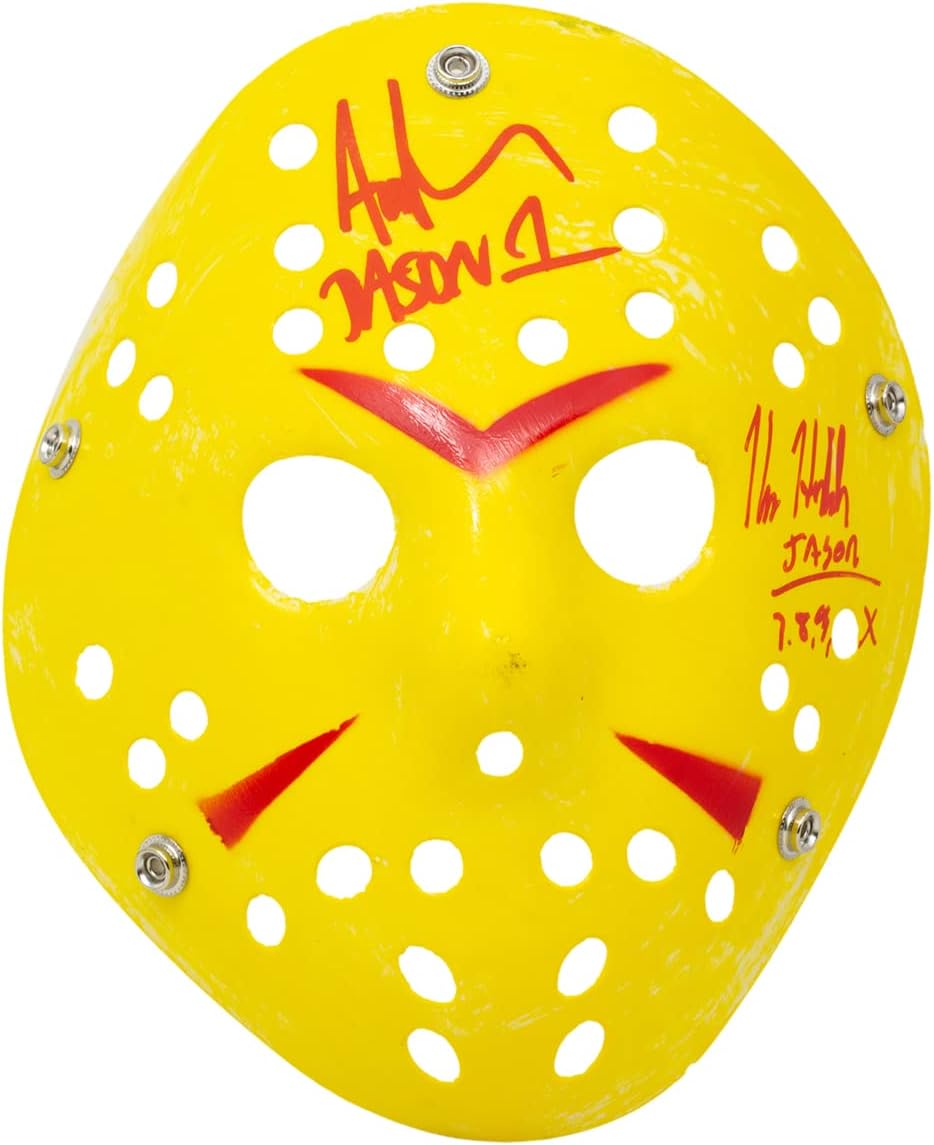 Ari Lehman Kane Hodder Signed Jason Mask Jason 1 7,8,9,X Inscribed JSA ...