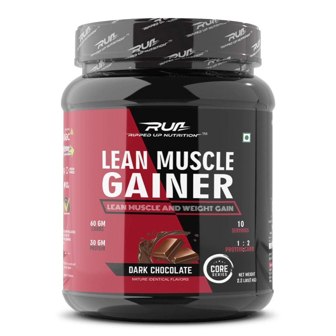 Ripped Up Nutrition Lean Muscle Gainer Dark Chocolate - 1 Kg (NO WHEY ...