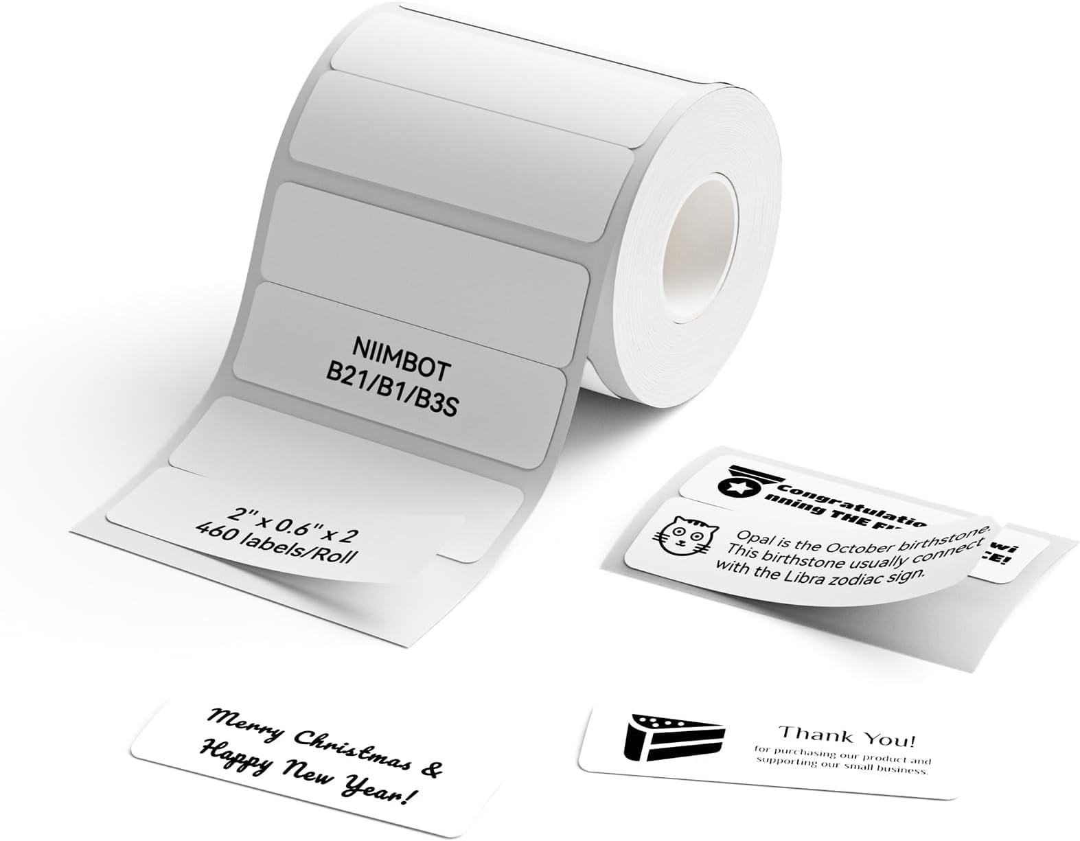 Amazon.com : NIIMBOT Labels, 2'' x 0.6''x2(50x15mmx2) Labels Refill for ...