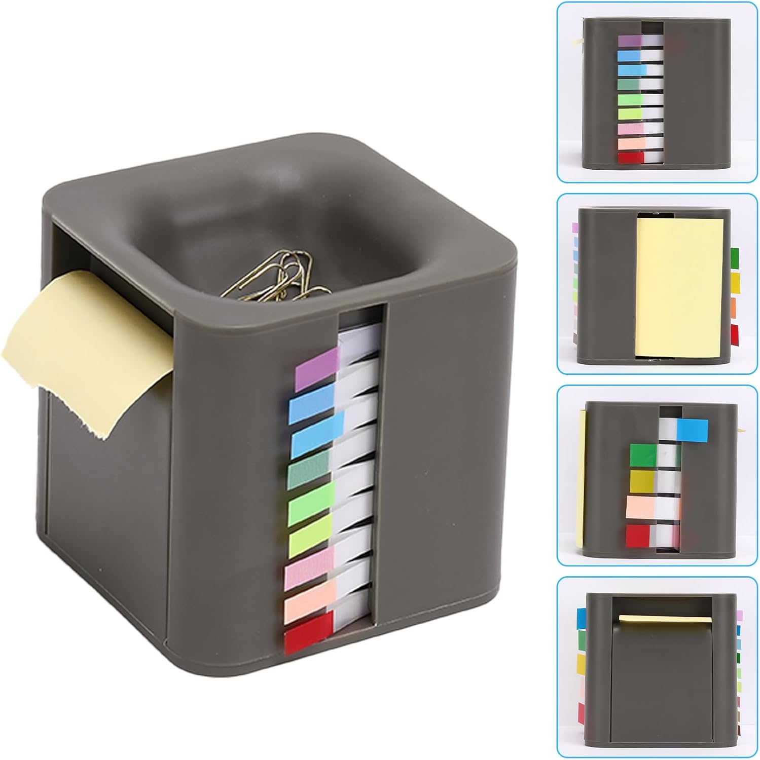 Amazon.com : MEGREZ 5in 1 Cube Sticky Note Holder Memo Holder Note Box ...
