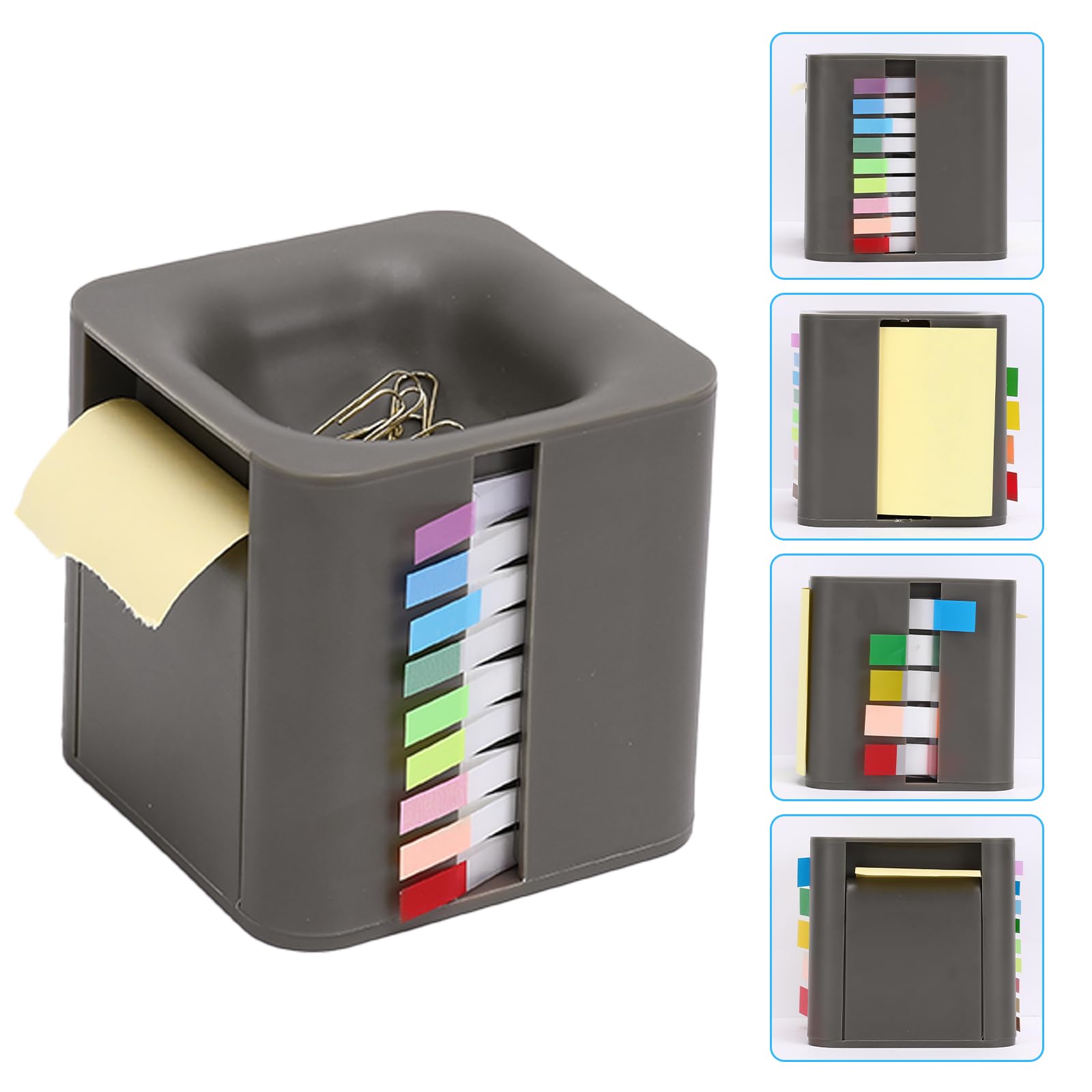 Amazon.com : MEGREZ 5in 1 Cube Sticky Note Holder Memo Holder Note Box ...