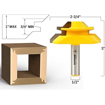 Router Bit Set-Up Jigs for 22627 45 Lock Miter Bits by Rockler: Amazon ...