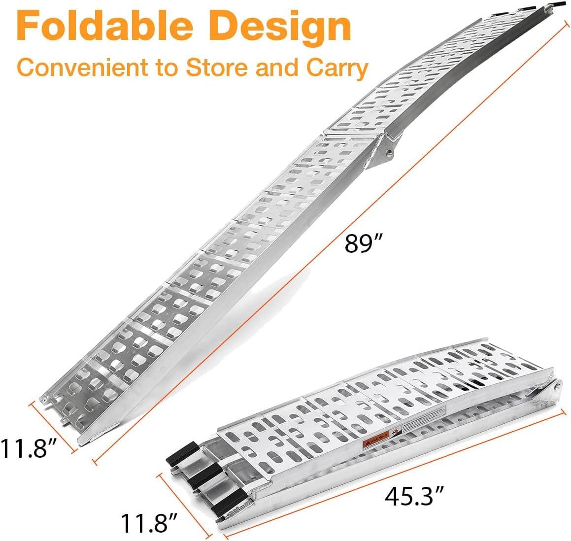 Sefzone Loading Ramps 7.5ft 2Pcs, Aluminum Folding ATV Ramps with ...