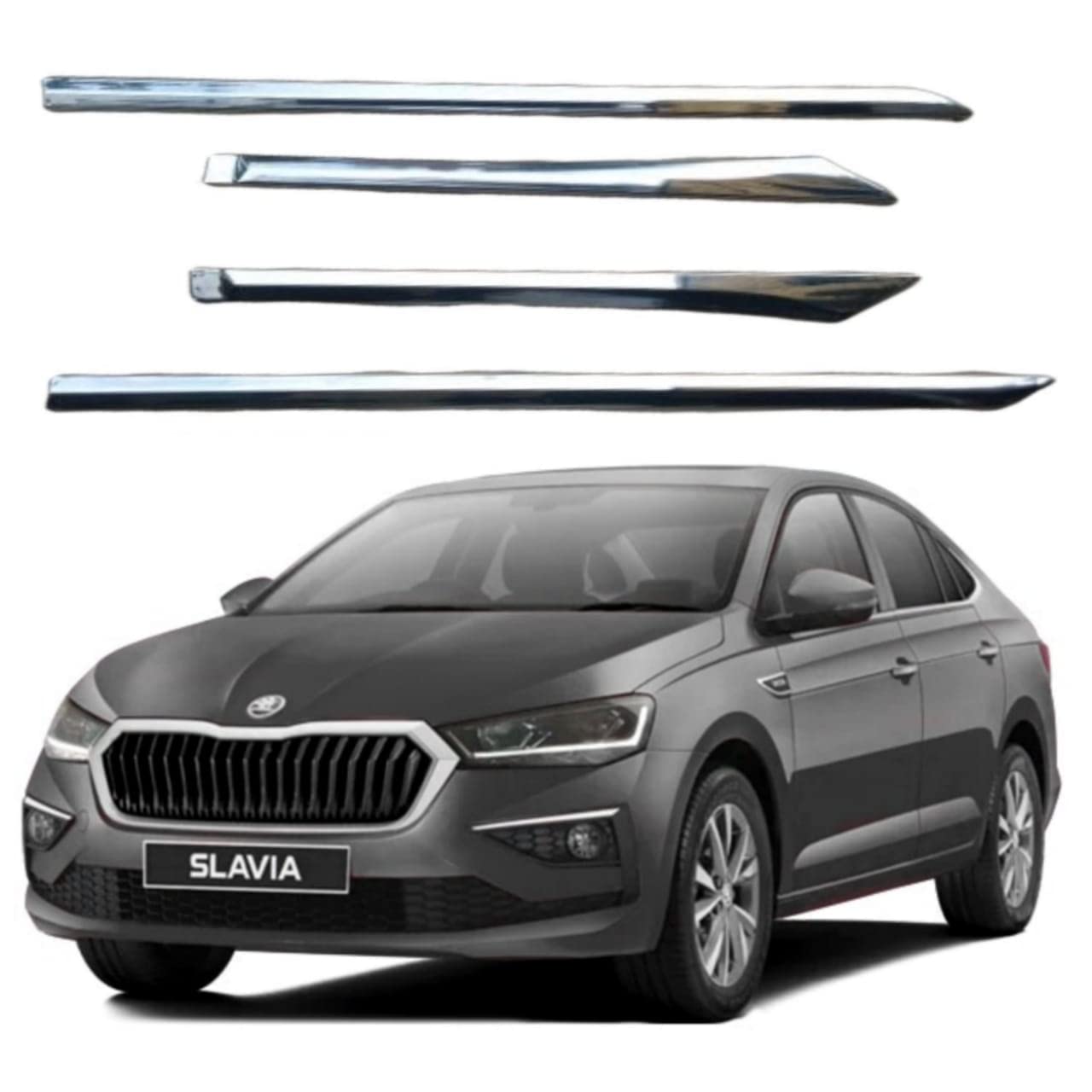 DS ENTERPRISE Full Chrome Side Beading Moulding with 3M Adhesive Tape ...