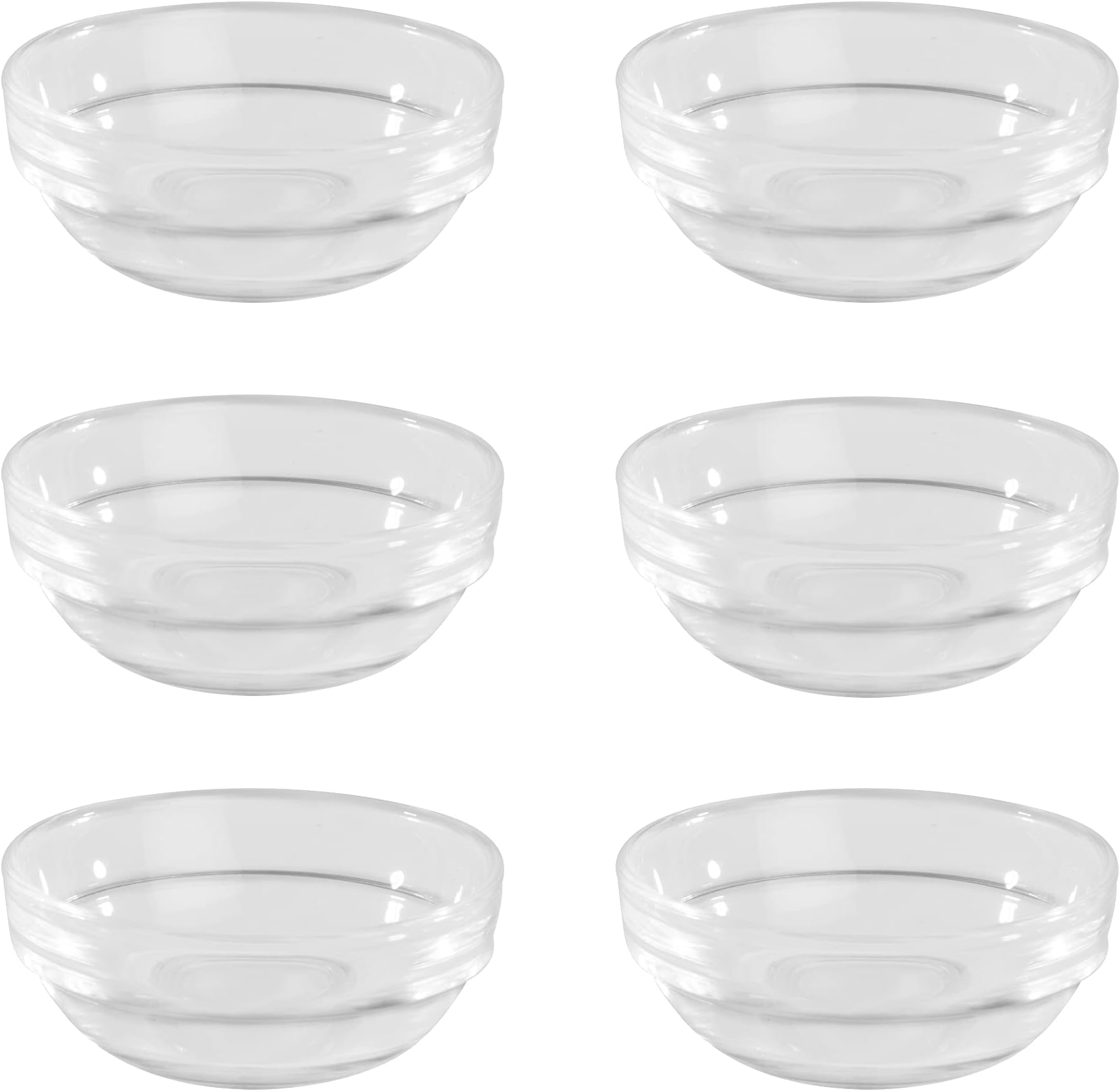 Luminarc Set of 12 Glass Dip Bowls Sauce Condiment Stacking Serving ...