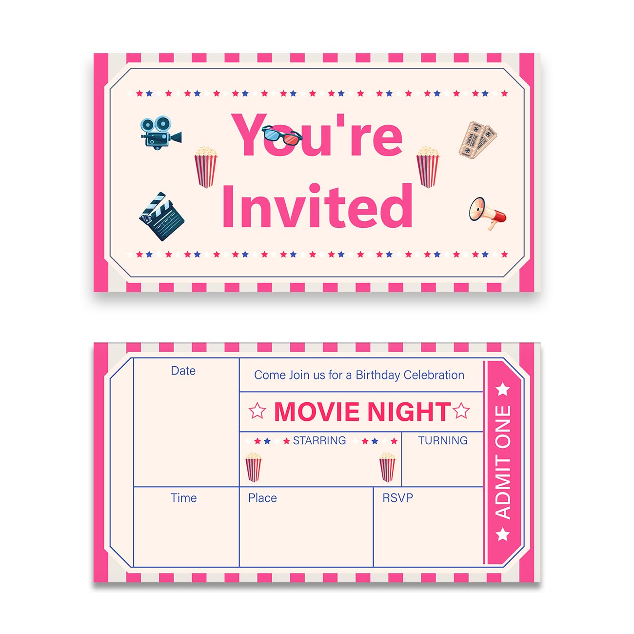 Movie Ticket Party Invite To Print Movie Ticket Birthday Party