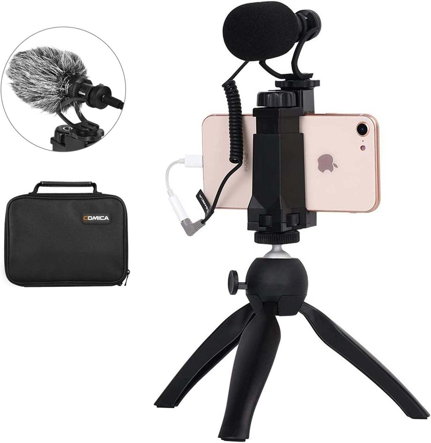 Smartphone Video Kit for Vlogging,Comica VM10-K2 Shotgun Microphone Kit ...