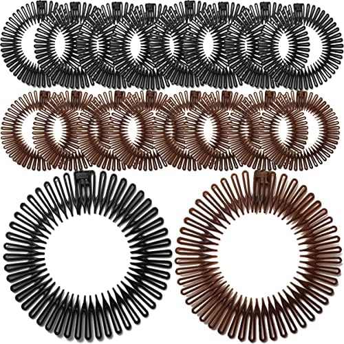 Amazon.com : TUISER Headband - Full Circle Stretch Comb 3pcs Tooth ...