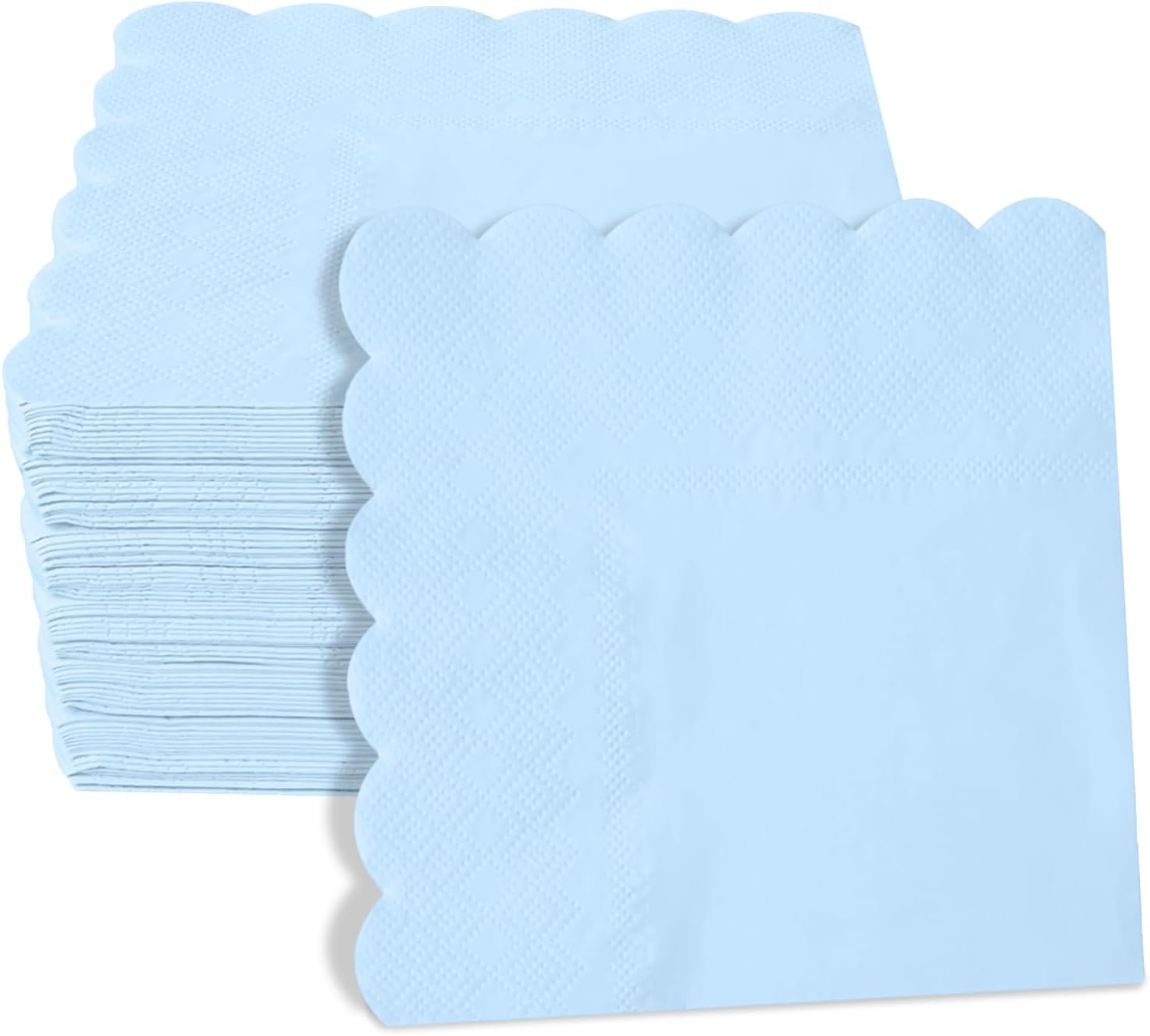 Amazon.com: HEIPINIUYE 50 Pieces 3-ply Light Blue Napkin Disposable ...