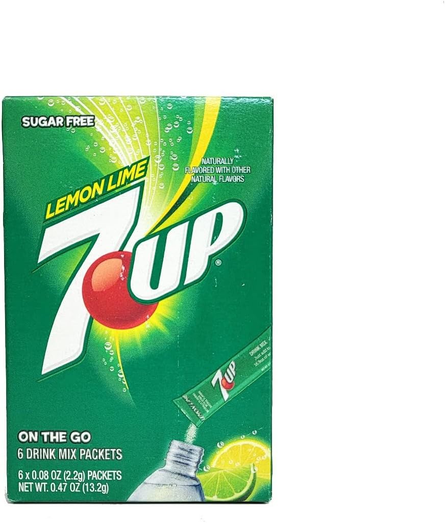 7up Singles to Go - 6 Drink Mix Packets - 1 Box - Lemon Lime Flavor -13 ...