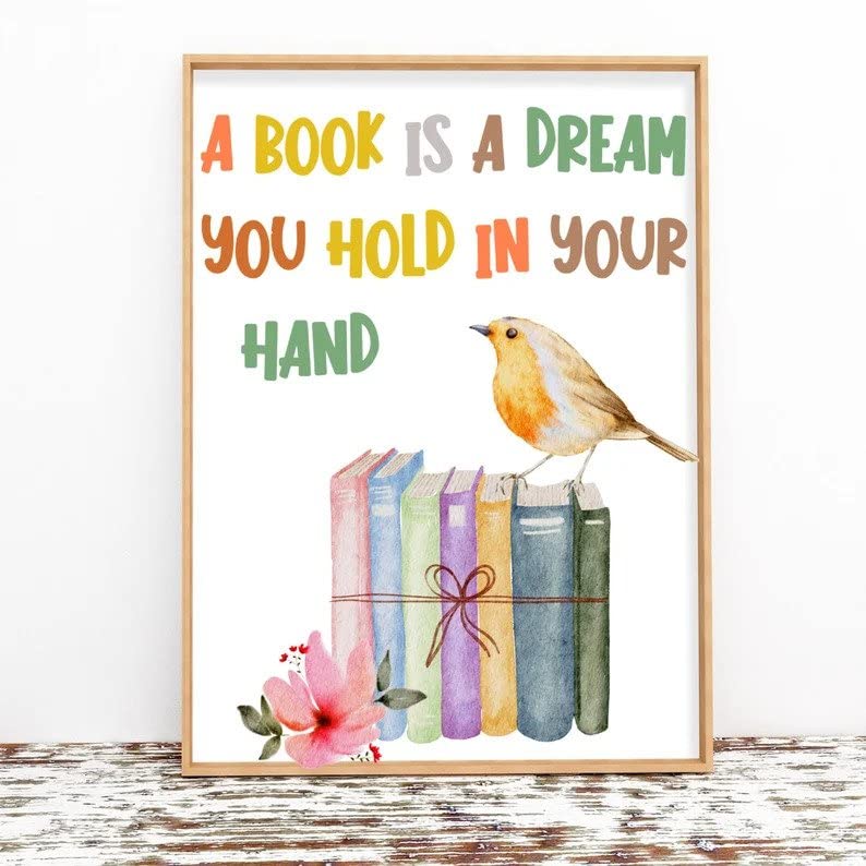 Inspirational Reading Poster digital print, Digital Download, Kids ...