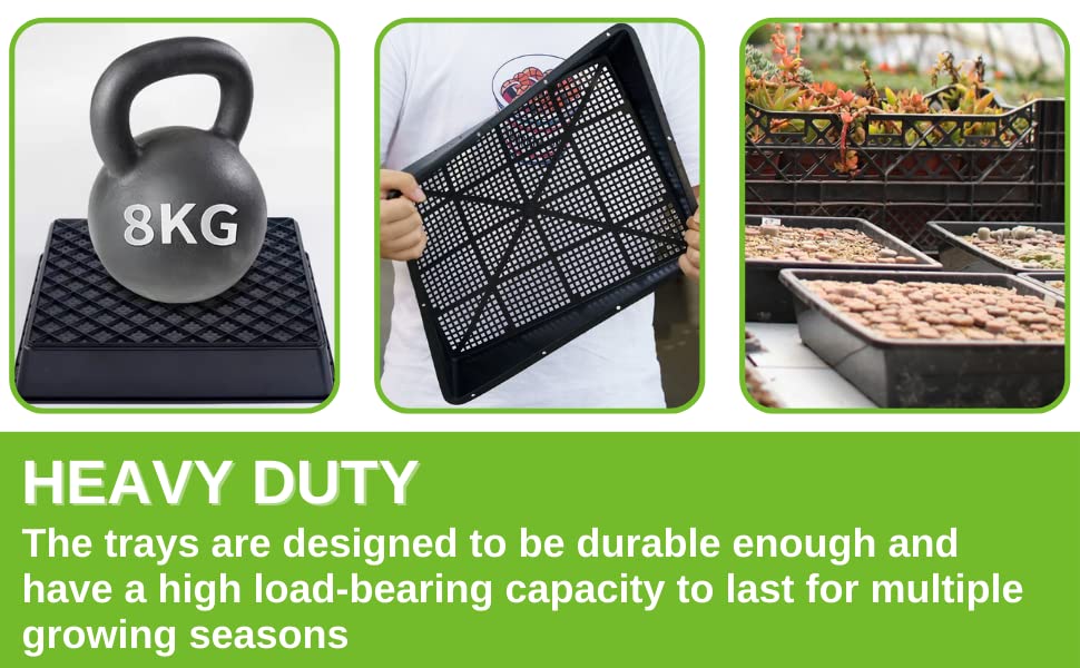 Snapklik.com : BeGrit Seedling Trays 5-Pack 15x12 Inch Mesh Bottom Tray ...