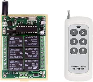 Abytele DC 12V 6 Channel Wireless Remote Control Switch 433MHz ...