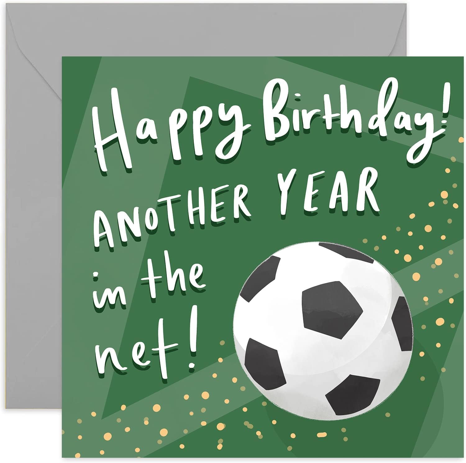 Old English Co. Football Birthday Card - Fun In The Net Goal Card for ...
