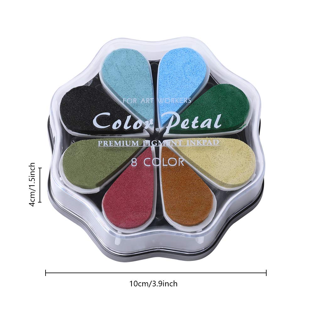 Rainbow Craft Ink 8 Color Finger Ink Stamp Pads - Rainbow Washable Ink ...
